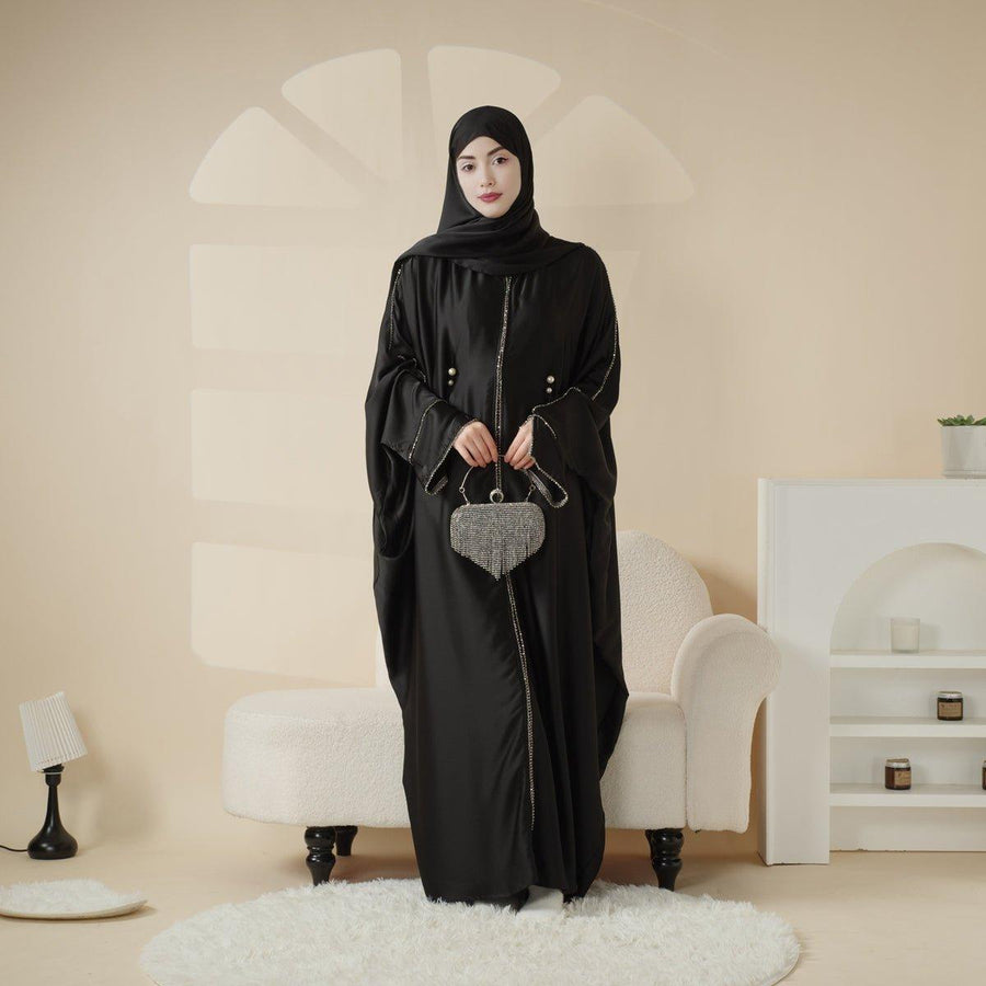 Batwing Abaya With Matching Hijab | Batwing Sleeve Abaya