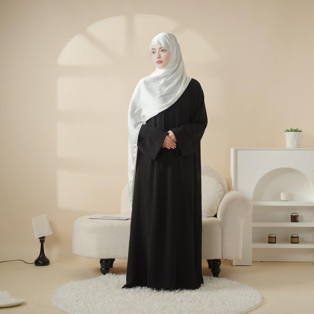 Simple Vintage Pleated Abaya By Mariam's Collection | 2025
