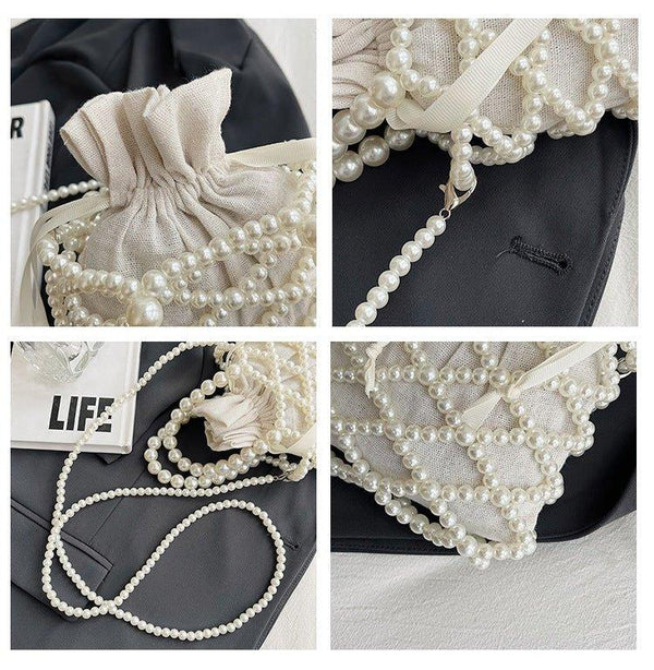 MAC124 Fresh Handwoven Pearl Bead Bag - Mariam's Collection