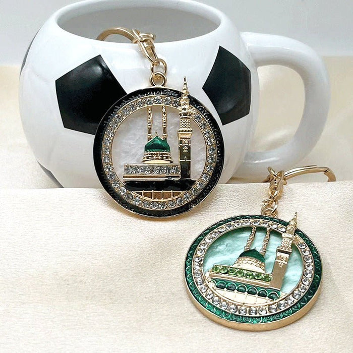 Gold Plated Mosque Of The Prophet Keychain | Masjid an-Nabawi Keychain