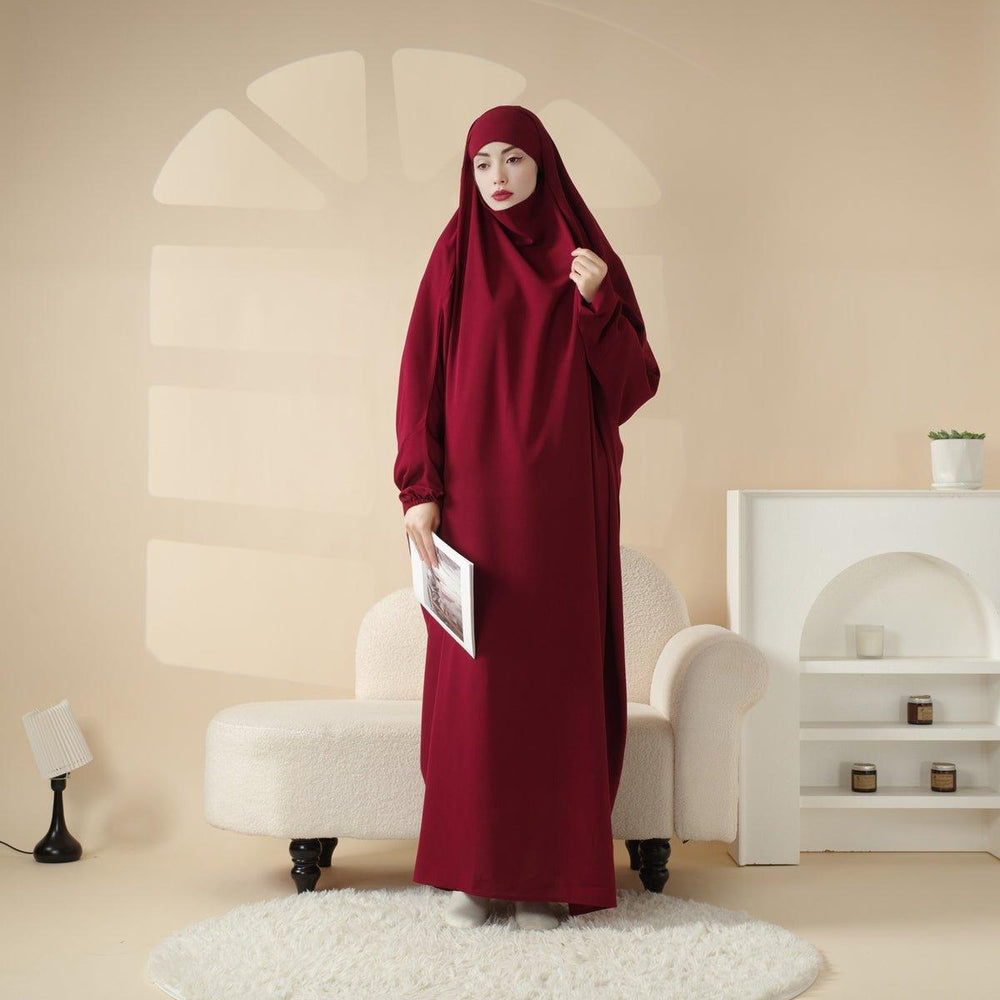 Viscose Niqab Attached 1-Piece Plain Jilbab By Mariam Collection