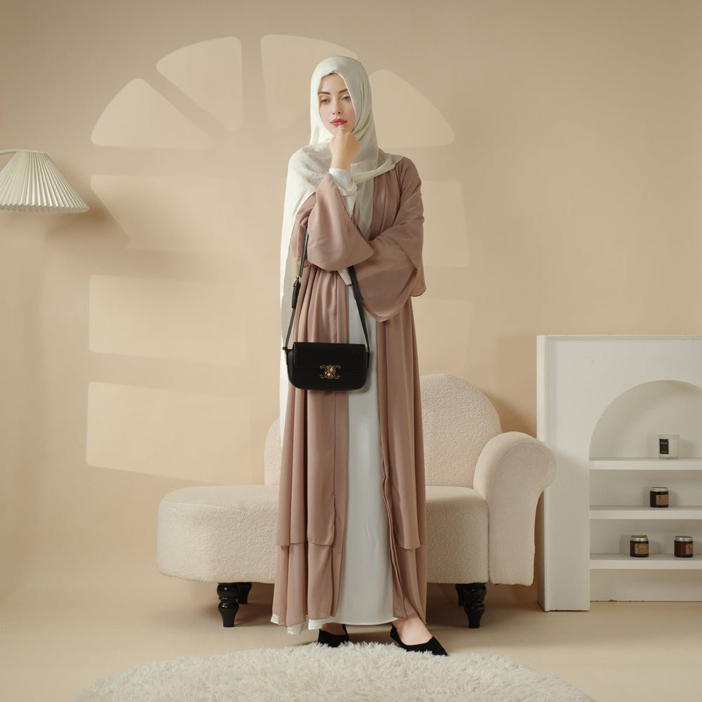 Stylish Chiffon Muslim Set Abaya By Mariam's Collection | 2025