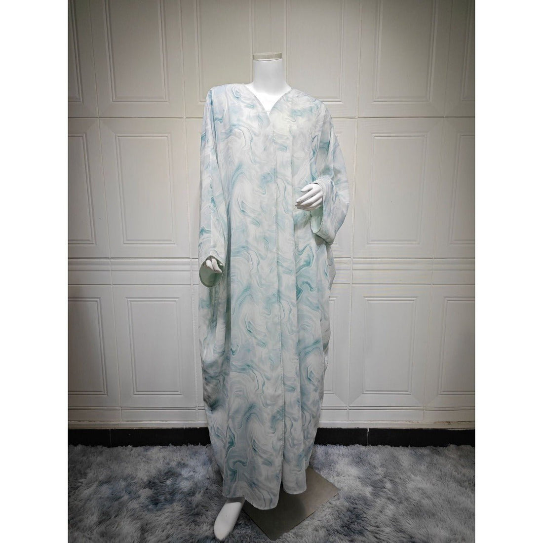 Modest Luxury Spring/Summer Ocean Breeze Abaya Set | Water Ripple Print ...